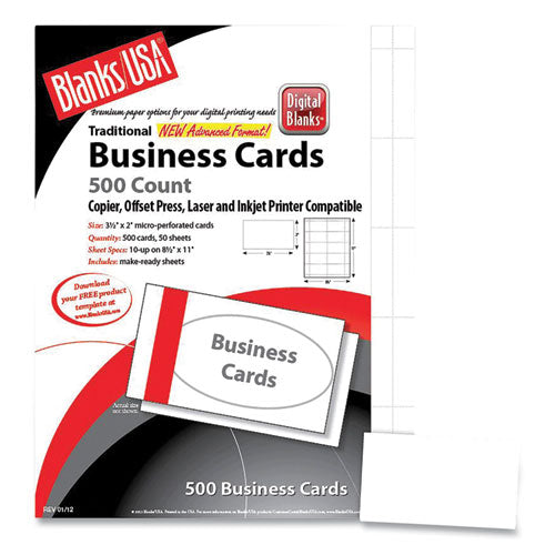 Printable Microperforated Business Cards, Copier/inkjet/laser/offset ...