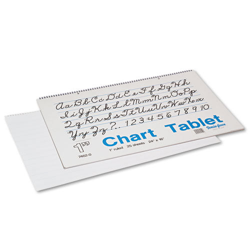 Chart Tablets, Presentation Format (1" Rule), 24 X 16, White, 25 Sheet ...